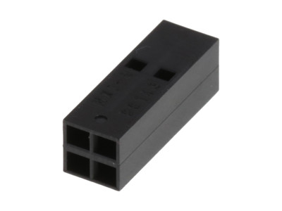 2.54mm Pitch C-Grid III Modular Crimp Housing, Dual Row, 4 Circuits, Black for sale