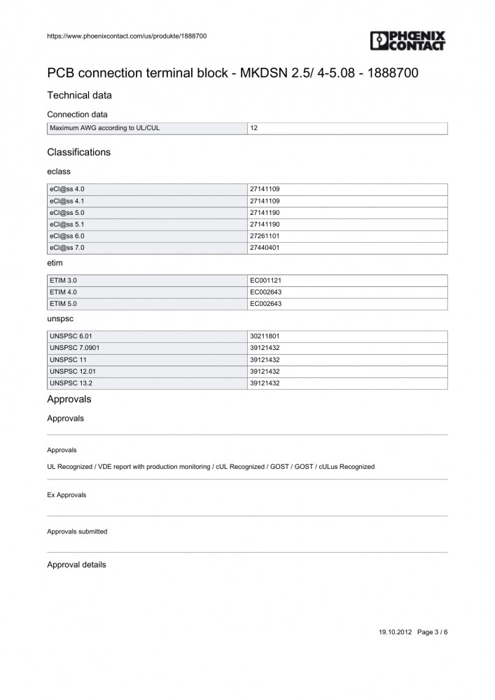 Phoenix Contact 1888700 product documentation page 3