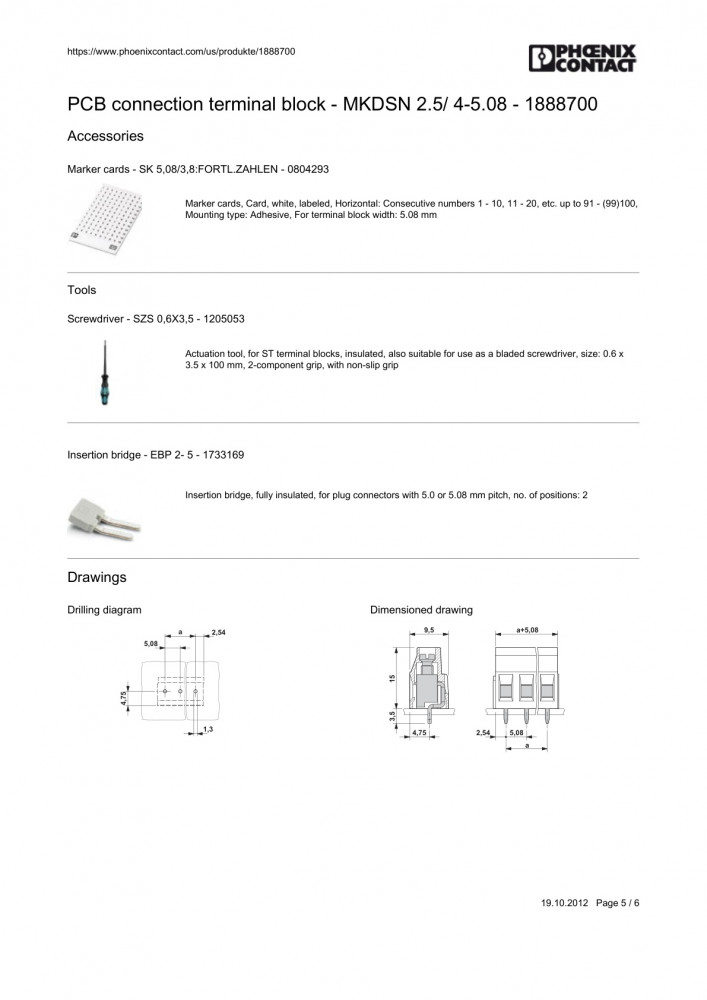 Phoenix Contact 1888700 product documentation page 5