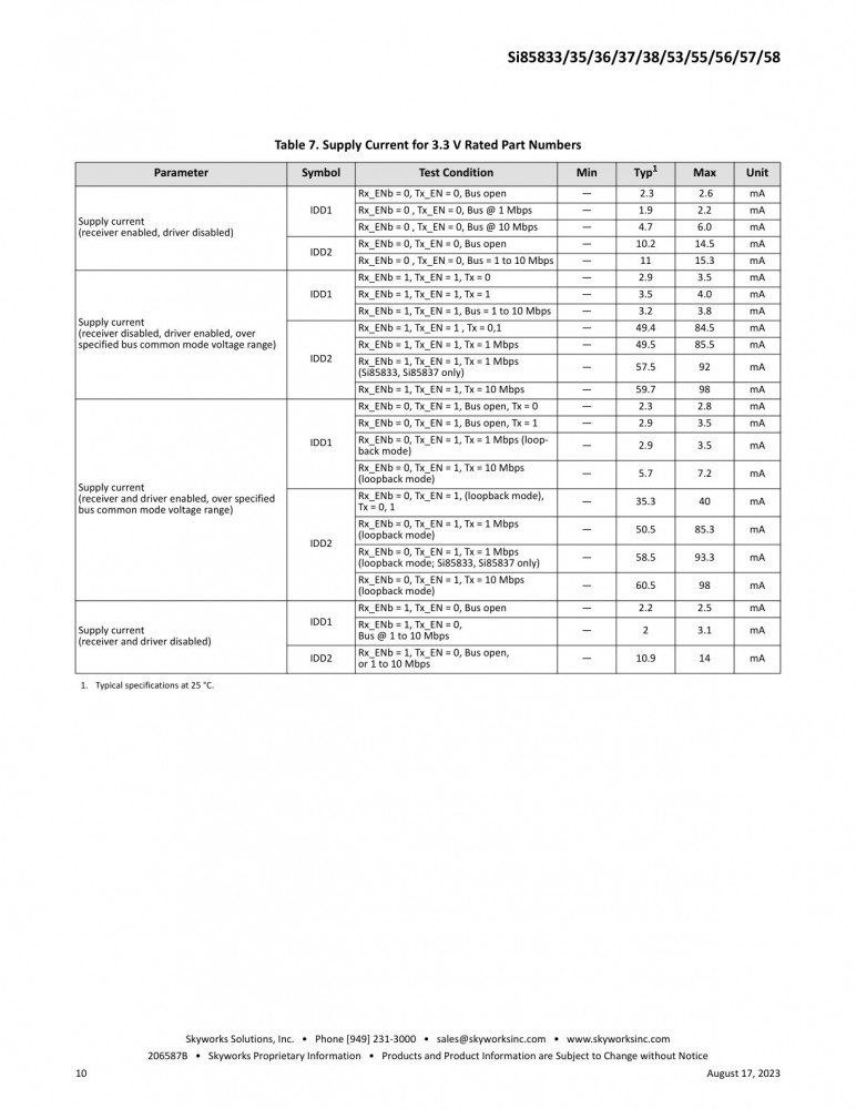SI858x datasheet page 10