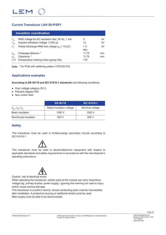 LAH 50-P/SP1 datasheet page 2