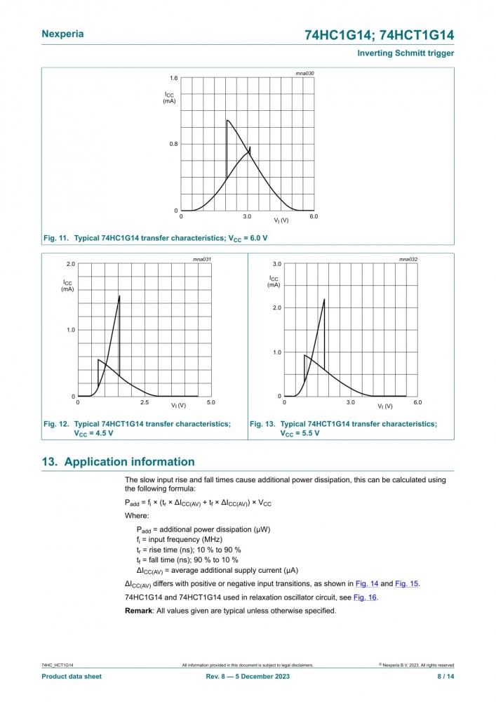 74HC1G14GW datasheet page 8