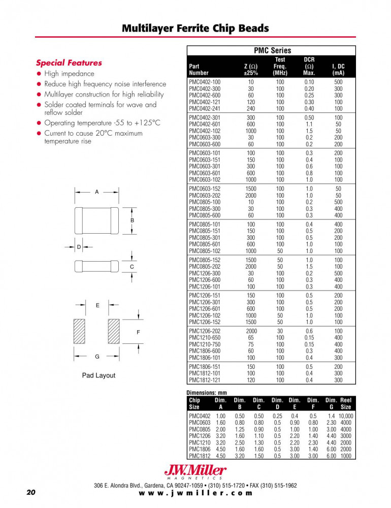 PMC Series technical document page