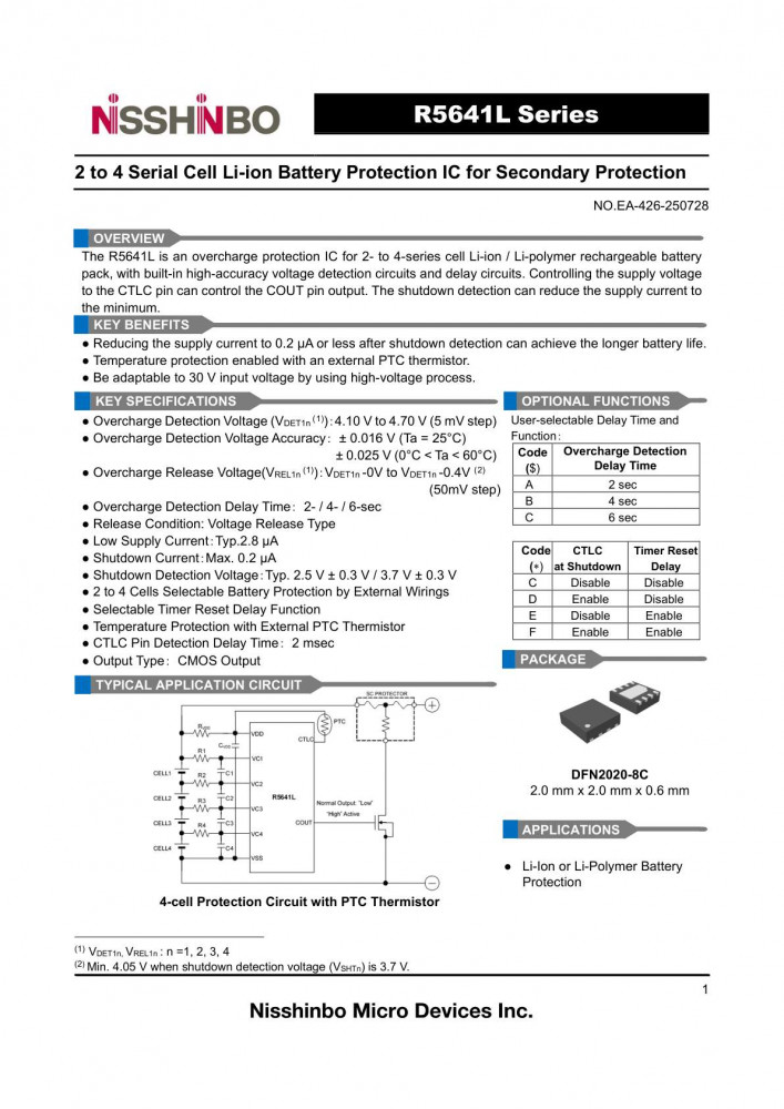 R5641L datasheet page 1
