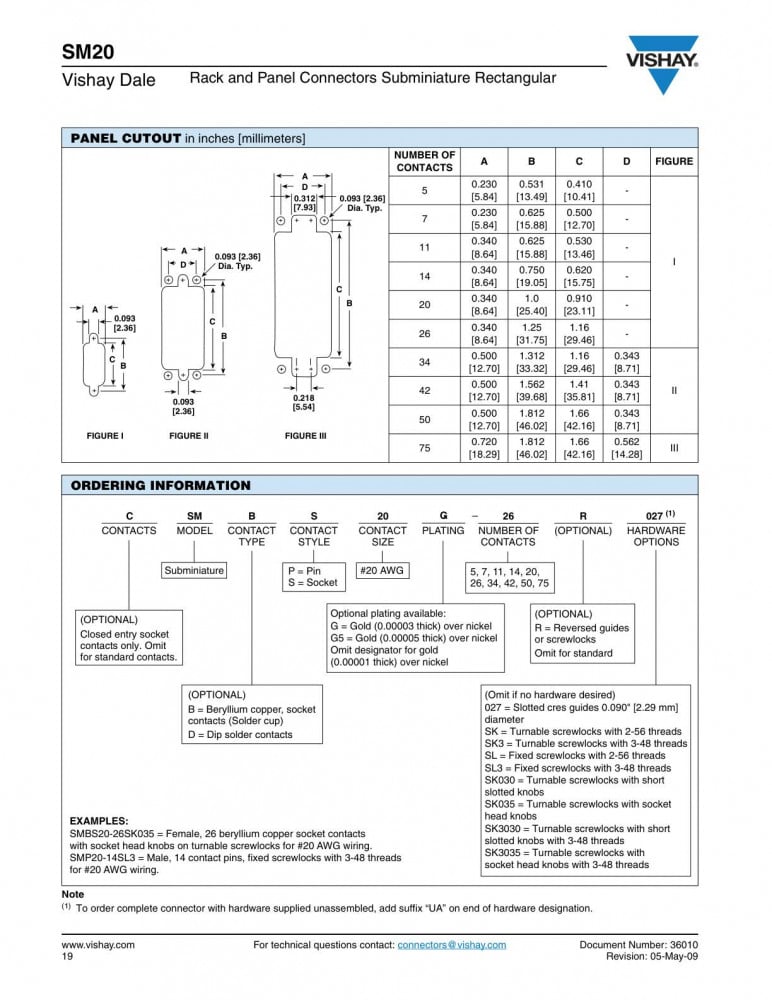 VISHAY connector datasheet page 4
