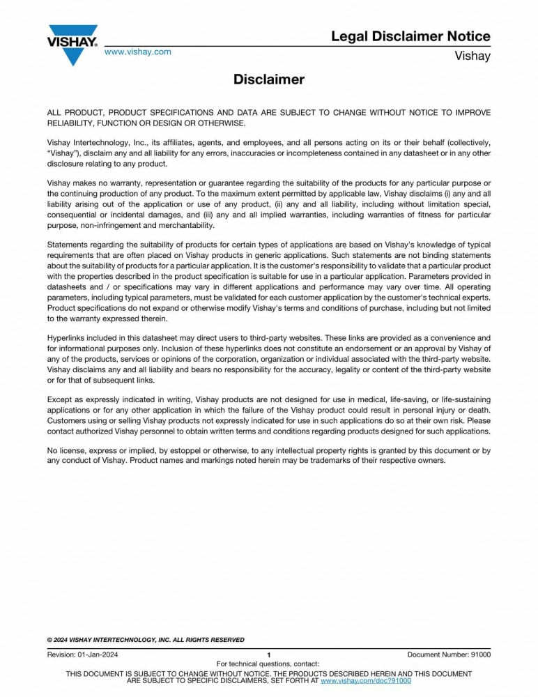 VISHAY connector datasheet page 5