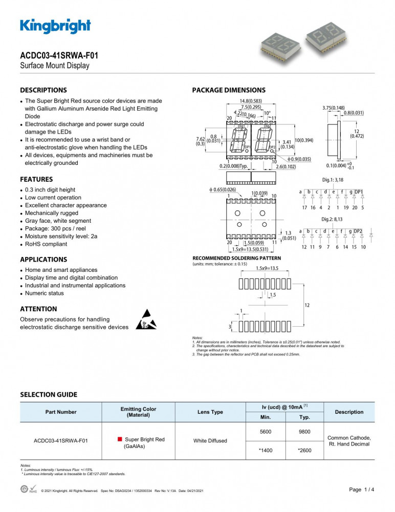 ACDC03-41SRWA-F01 datasheet page 1