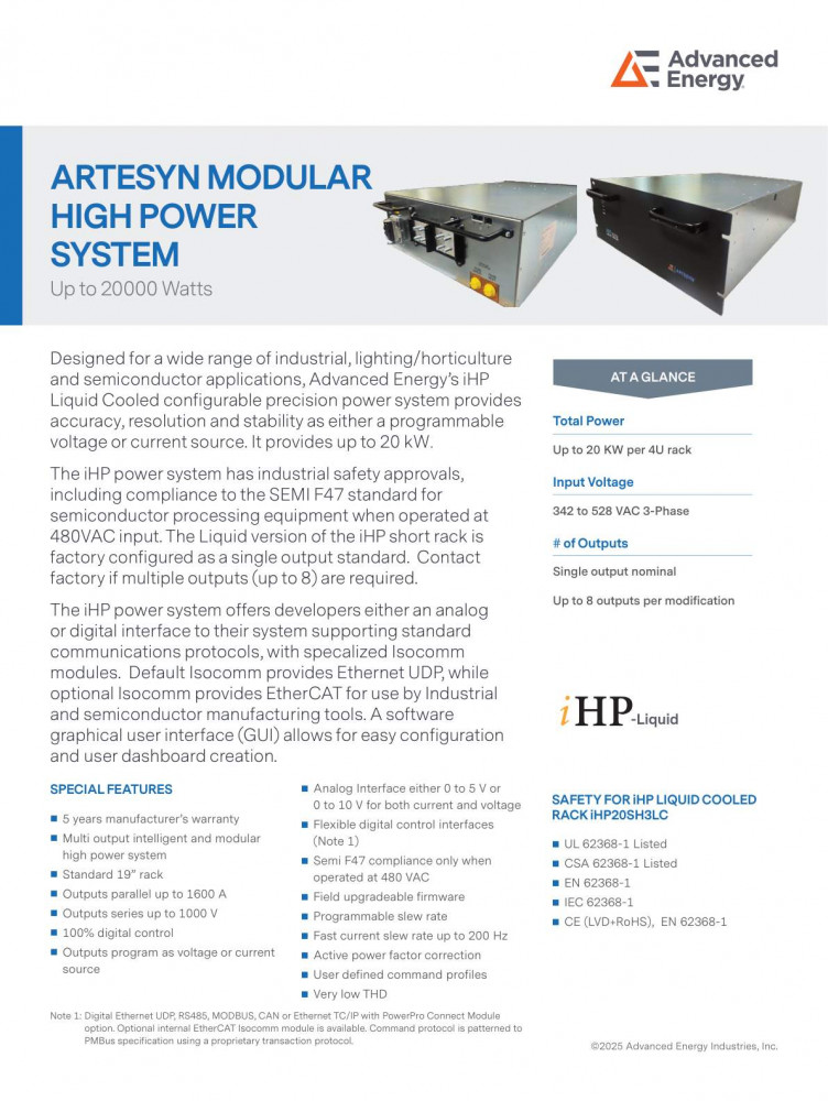 iHP liquid-cooled power system document page 1