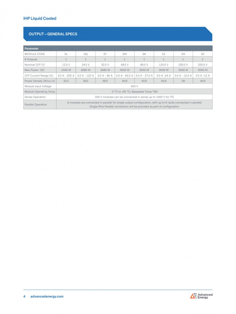 iHP liquid-cooled power system document page 4