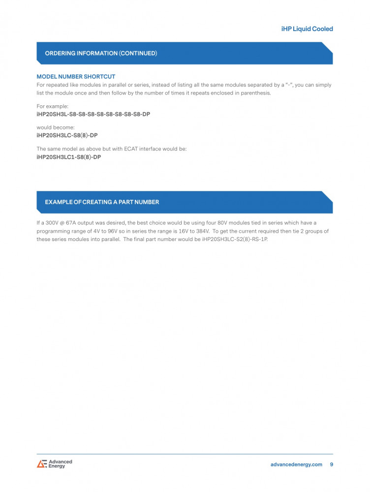 iHP liquid-cooled power system document page 9