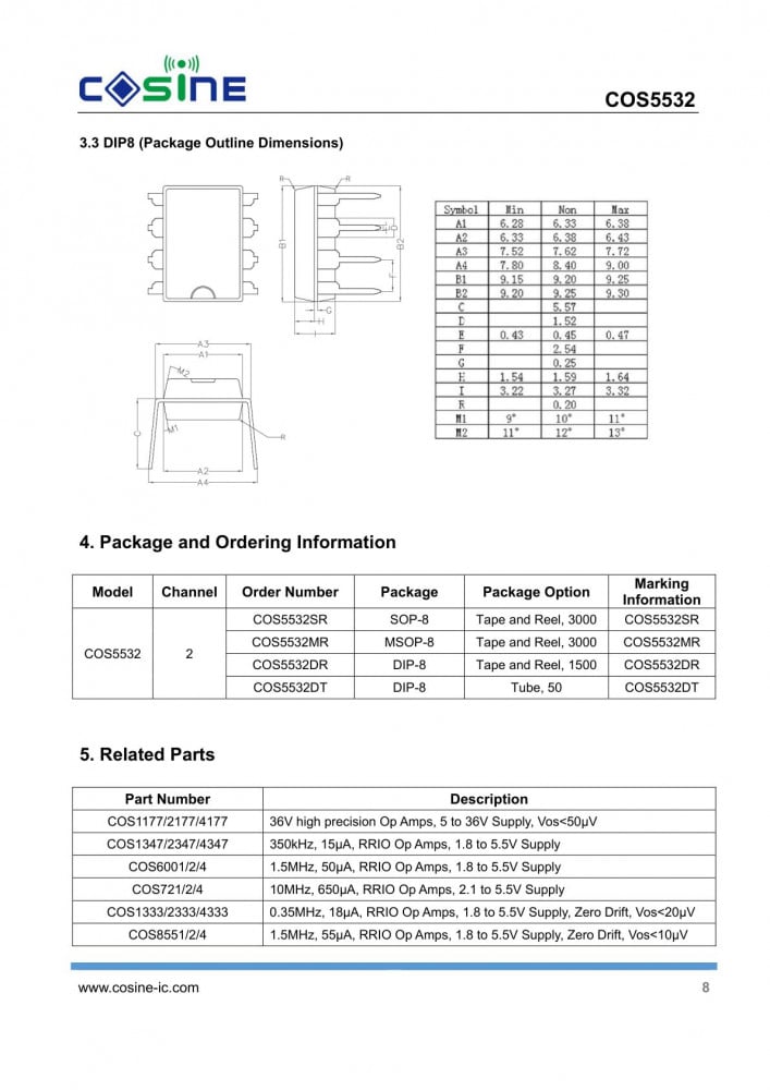 COS5532SR datasheet page 8