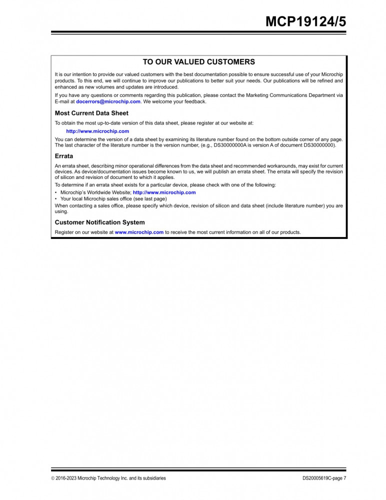 MCP19124T-E/MJ datasheet preview page 7