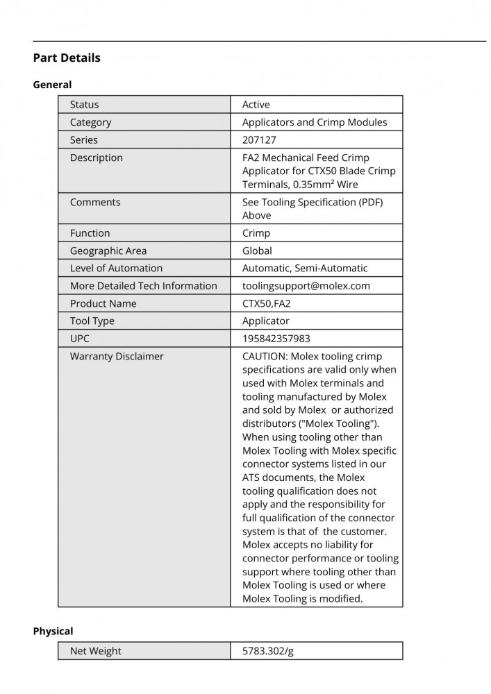 MOLEX 638089900 tooling document preview, page 2