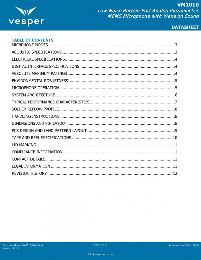 VM1010 datasheet page 2