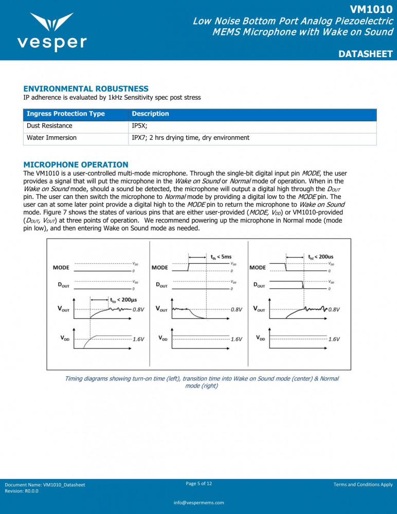 VM1010 datasheet page 5