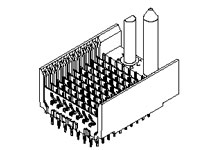 2.00mm Pitch VHDM Single-Ended Board-to-Board Backplane Header, Vertical, 8 Rows, Guide Pin Signal Module, Shield End Version, Lead-Free, 200 Circuits, 25 Columns, Pin Length 5.15mm for sale