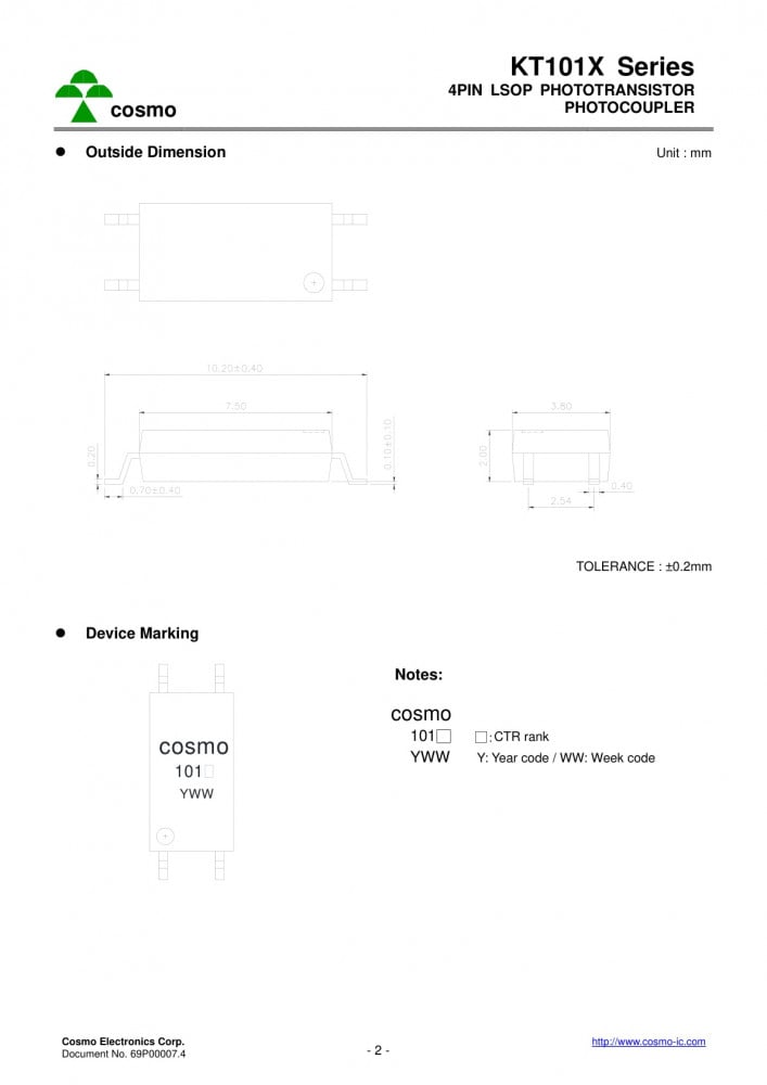KT1018TLD datasheet page 2