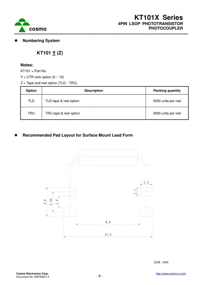 KT1018TLD datasheet page 8