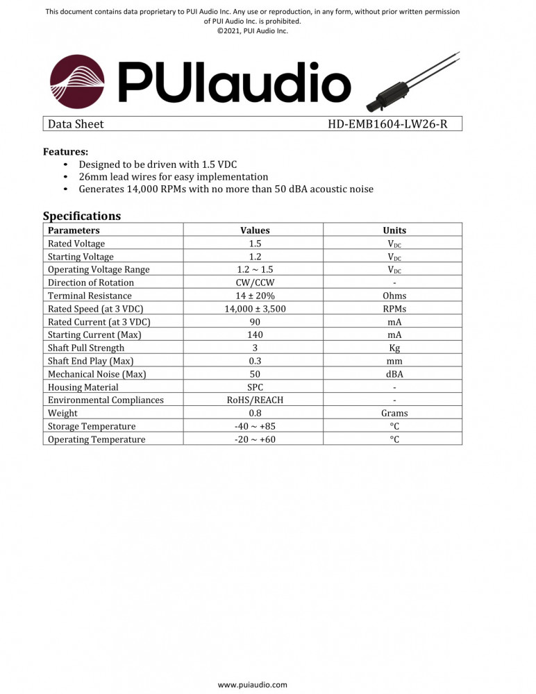 HD-EMB1604-LW26-R datasheet page 1