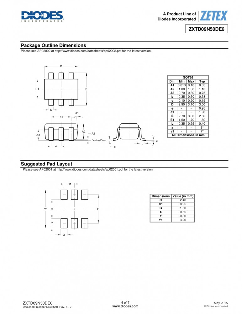ZXTD09N50DE6TA datasheet page 6