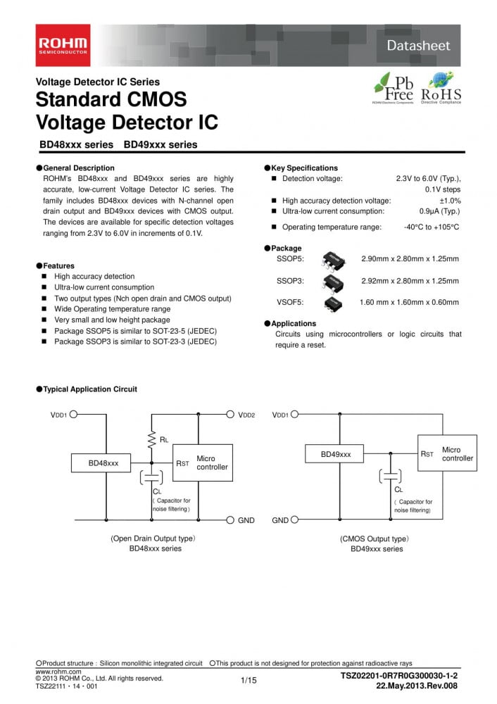 BD4934G-TR technical document page 1