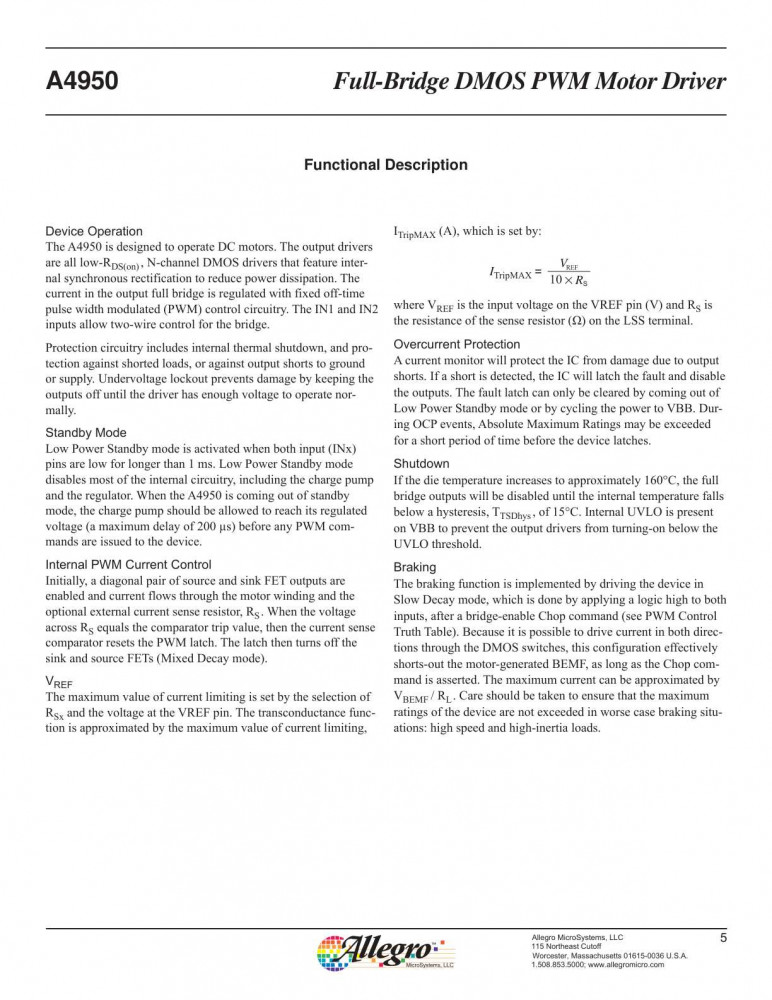 A4950 datasheet page 5