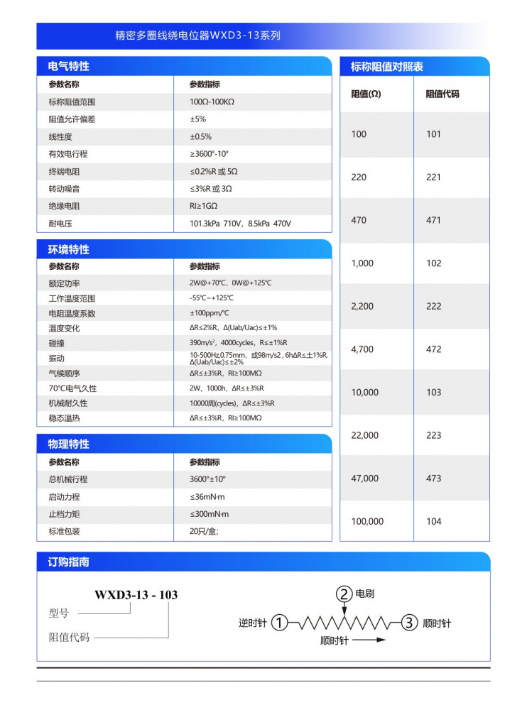 BOCHEN WXD3-13 ordering guide page 2