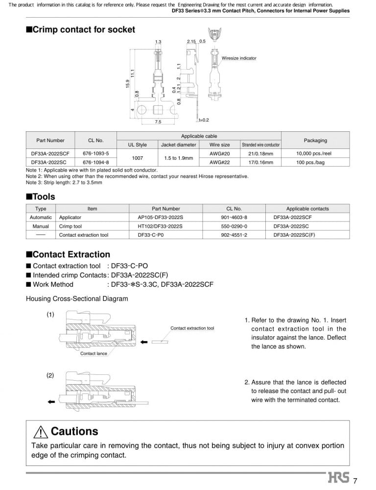 HRS DF33 datasheet page 7