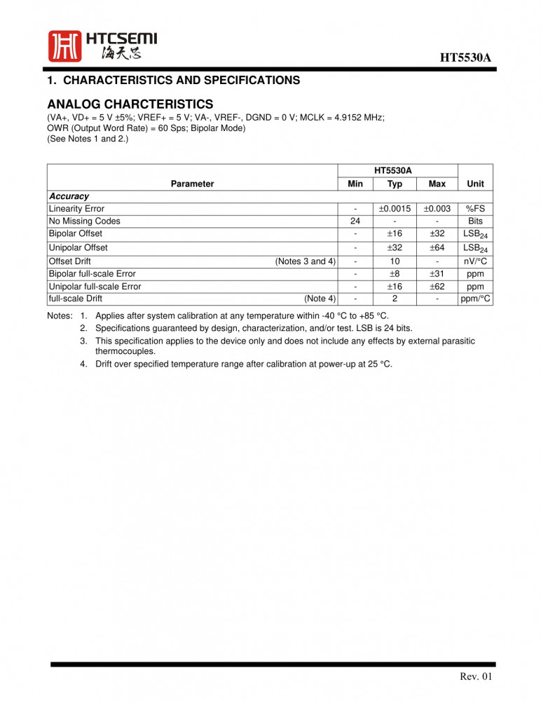 HT5530 technical document page 4