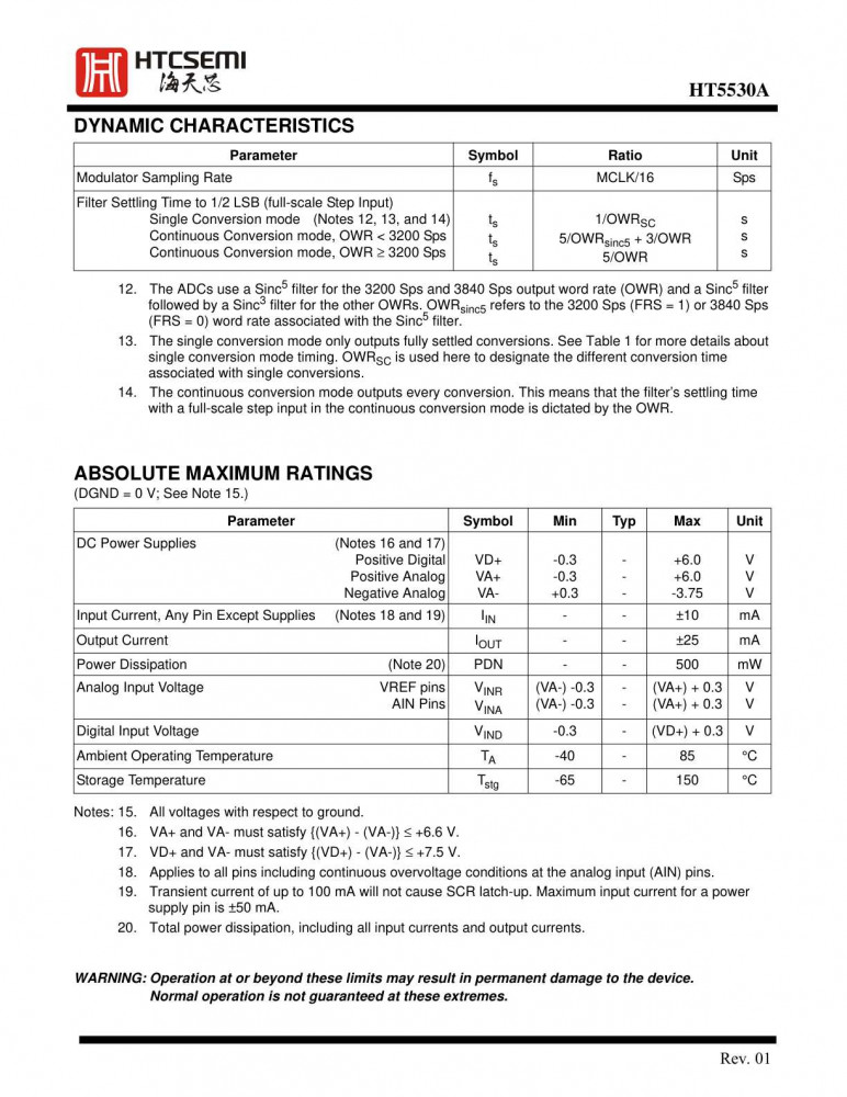 HT5530 technical document page 8