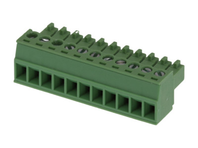3.50mm Pitch Eurostyle Horizontal Plug, Green Housing, 11 Circuits for sale
