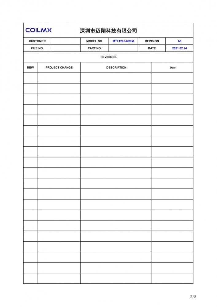 MTF1265-6R8M specification page 2