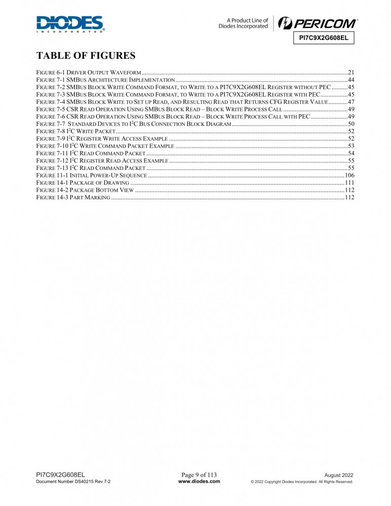 PI7C9X2G608ELBZXAE datasheet page 9