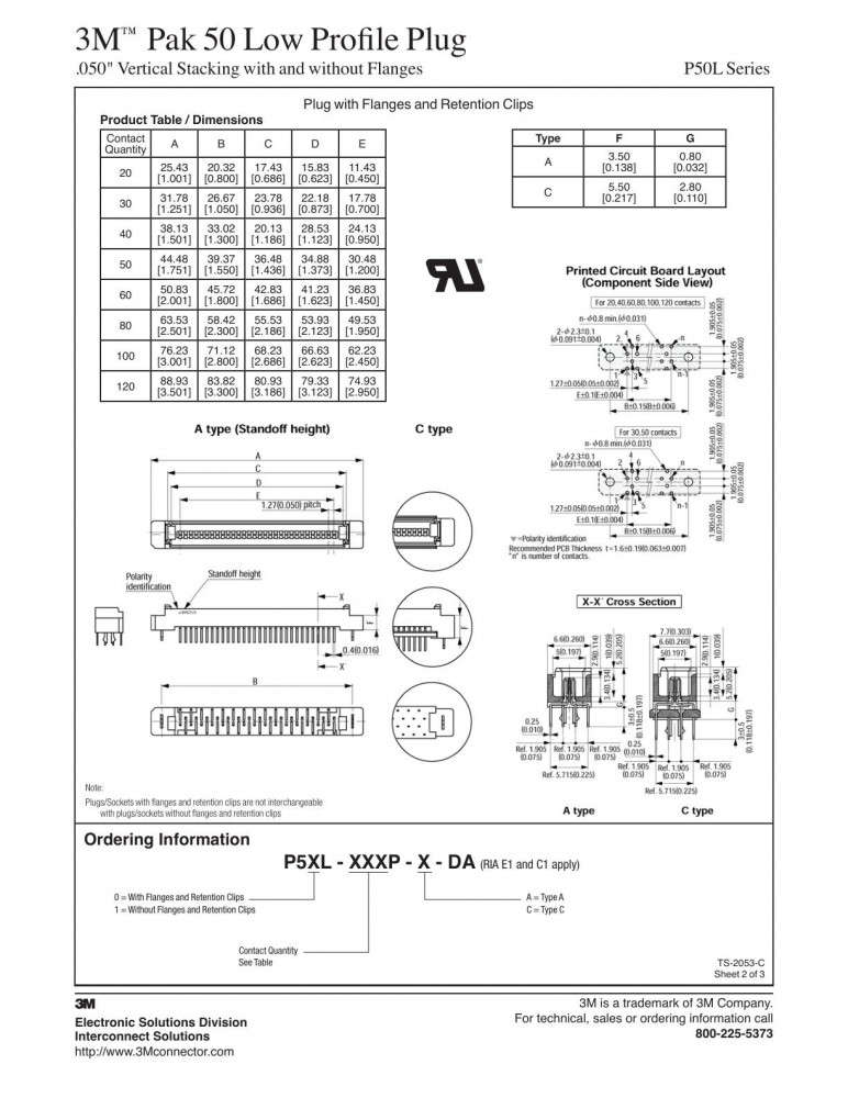 3M P50L-100P-A-DA technical document page 2