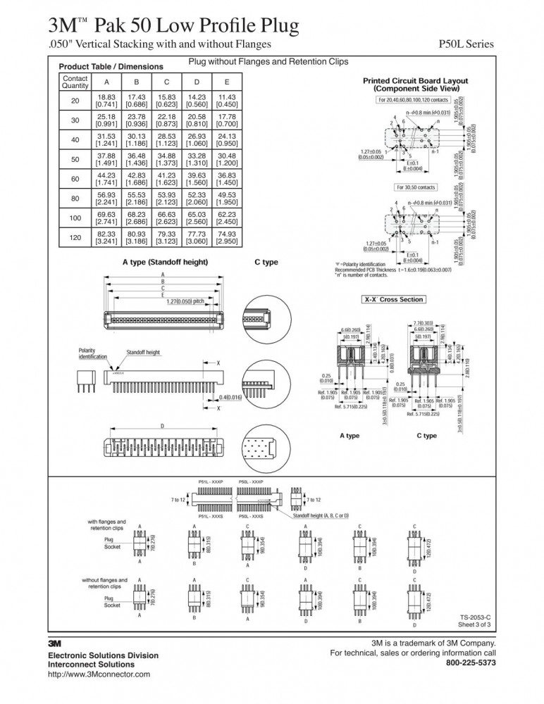 3M P50L-100P-A-DA technical document page 3