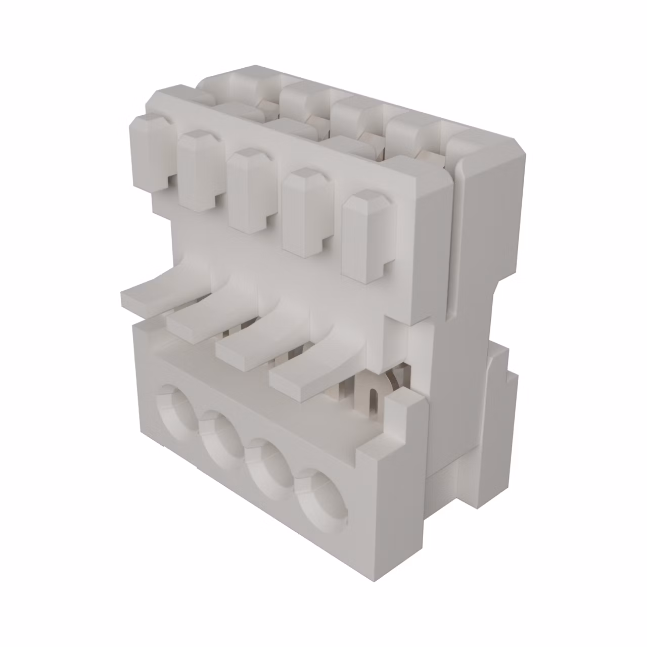 Appli-Mate RAST 2.5 IDT Housing, 2.50mm Pitch, Female, 4 Circuits, Beaded Terminal, All Position Keys, Slotted Endwalls for sale