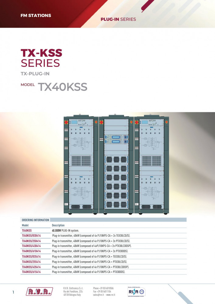TX40KSS technical document image, page 1