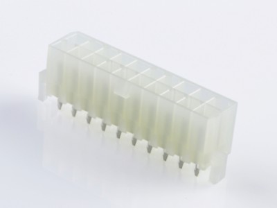 Mini-Fit Jr. Vertical Header, 4.20mm Pitch, Dual Row, 20 Circuits, with Snap-in Plastic Peg PCB Lock, Tin, Natural for sale