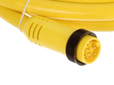 Mini-Change C-Size Double-Ended Cordset, 10 Poles, Male (Straight) to Female (Straight), 16 AWG, Yellow TPE Cable, 15.0m (49.21') Length