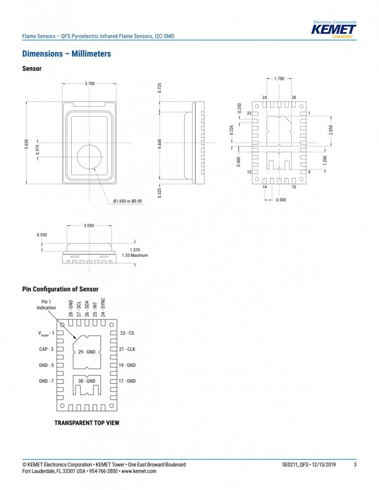 KEMET QFS datasheet page 3