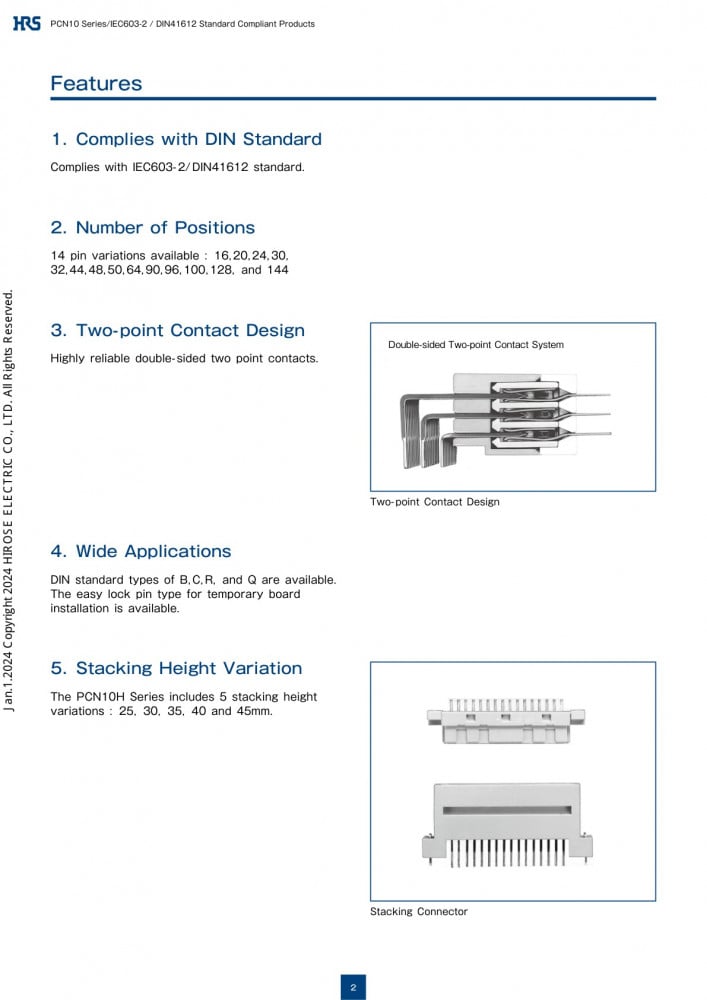 HRS PCN10 datasheet page 2