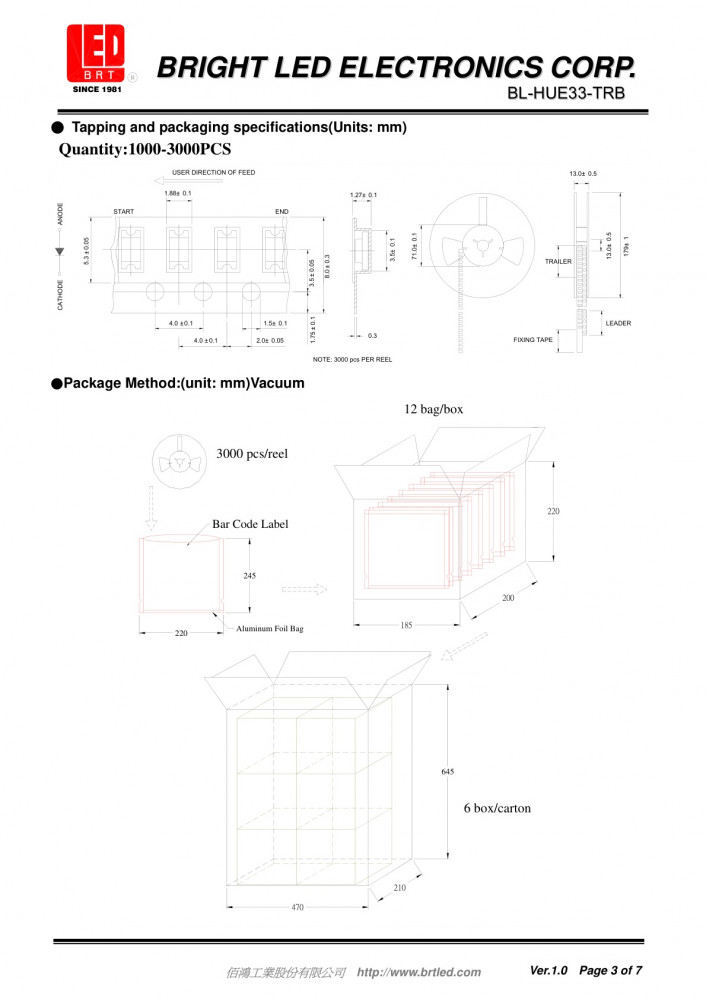 BL-HUE33-TRB technical document, page 3