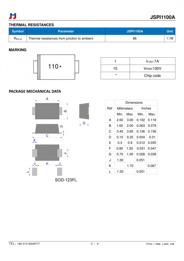 JSPI1100A datasheet page 2