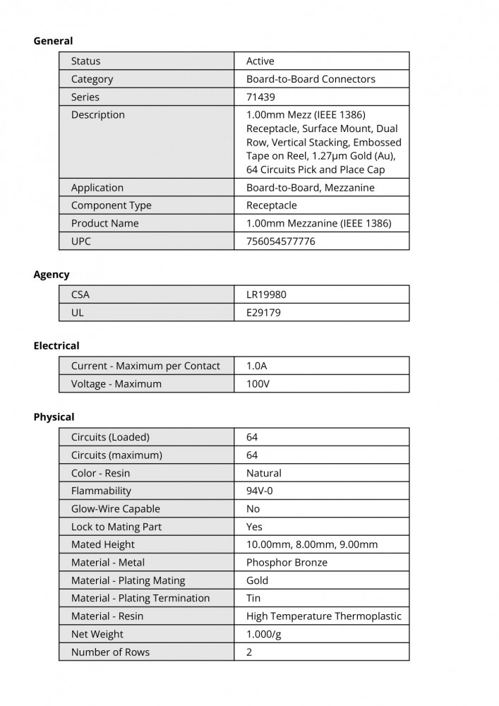 MOLEX 714390264 technical document image 2