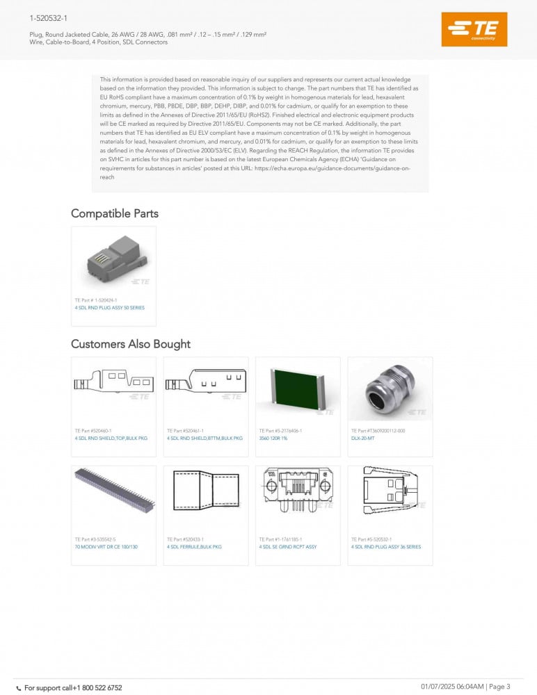 TE Connectivity 1-520532-1 technical document page 3