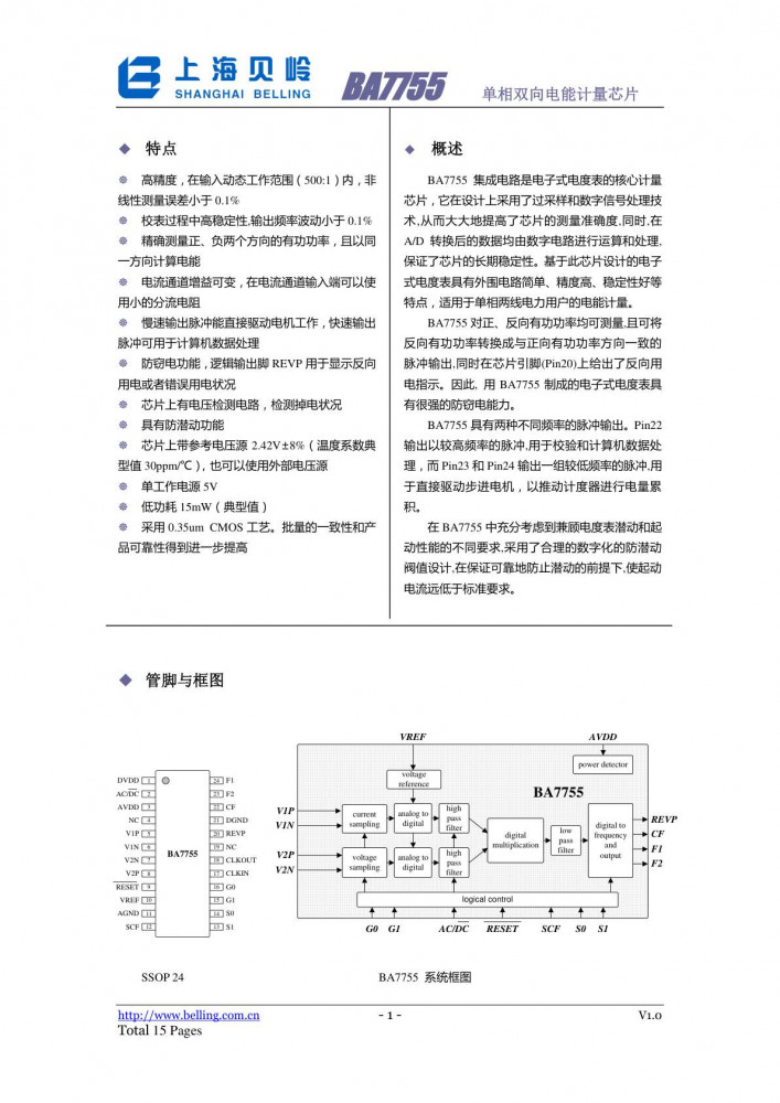 BA7755 datasheet page 1