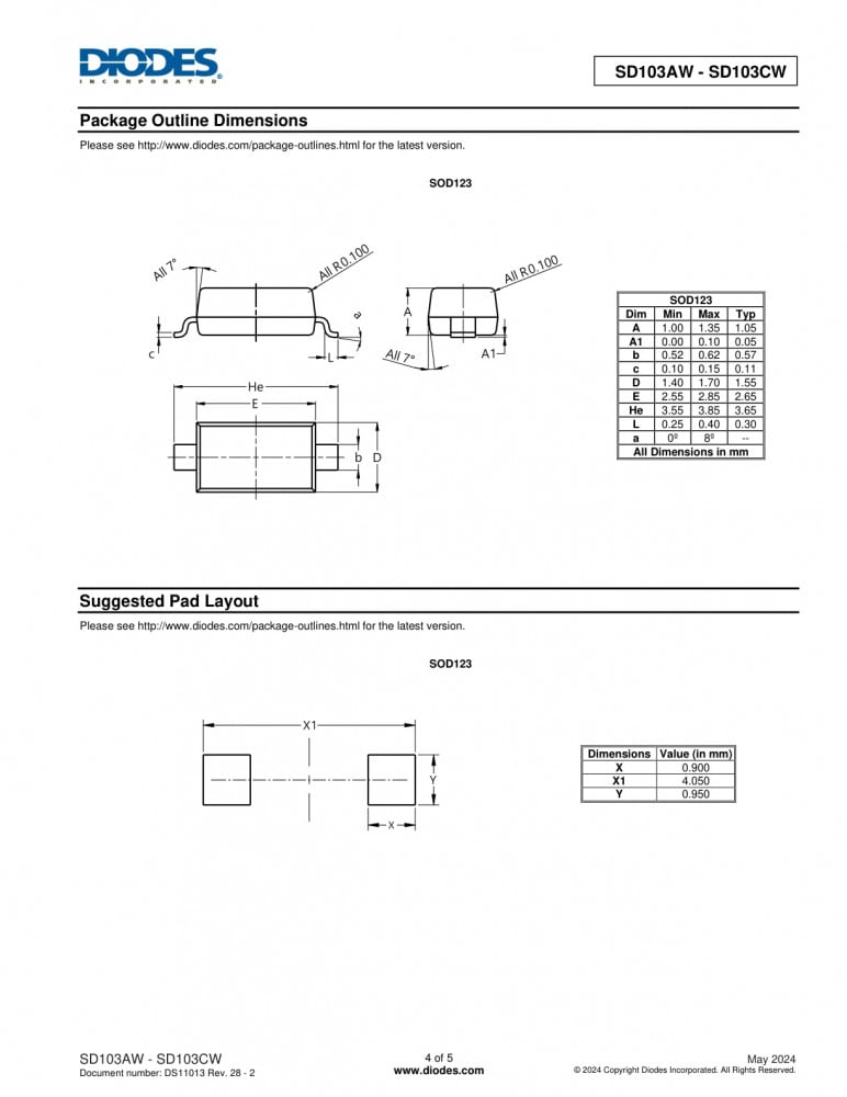 SD103CW-13-F datasheet page 4