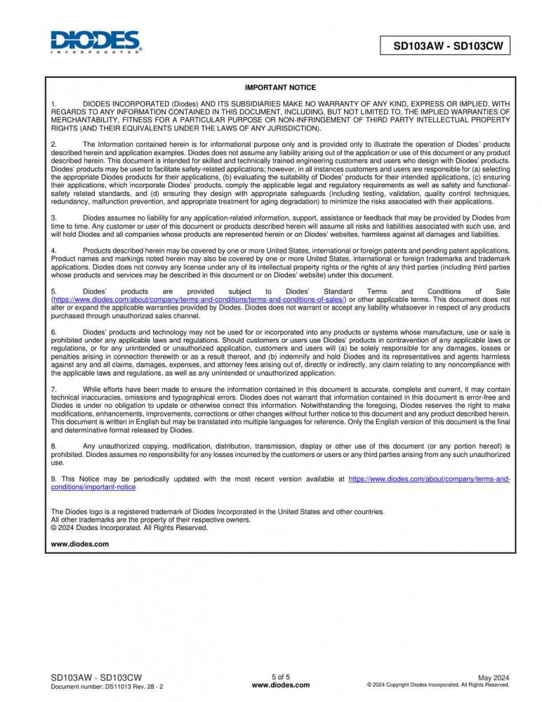 SD103CW-13-F datasheet page 5