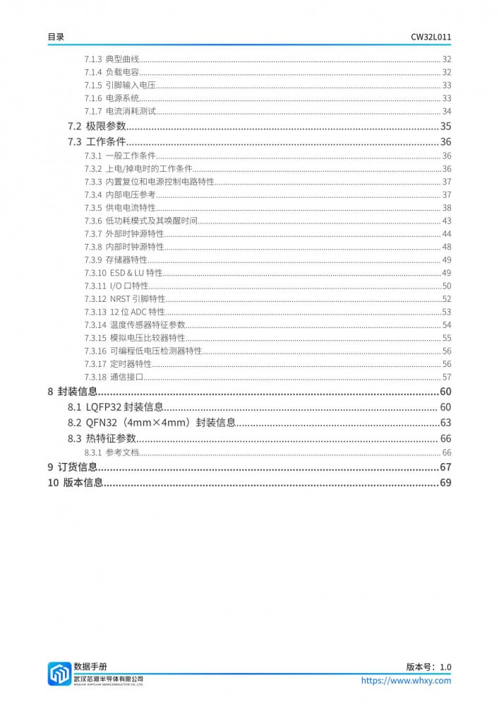 CW32L011 datasheet page 3