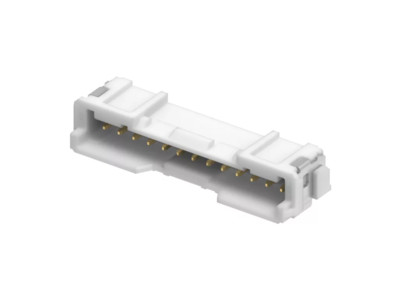 2.00mm Pitch, Micro-Lock Plus PCB Header, Single Row, Right-Angle, Surface Mount, 0.10µm Gold Plating, Positive Lock, 10 Circuits, Low-Halogen, Natural (White)